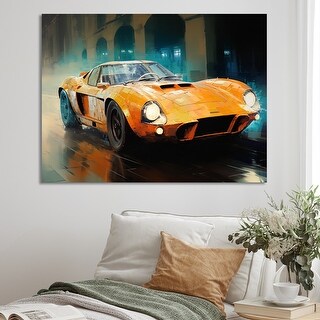 Designart "Grand Prix Retro Sports Car" Classic Cars Wall Decor - Bed ...