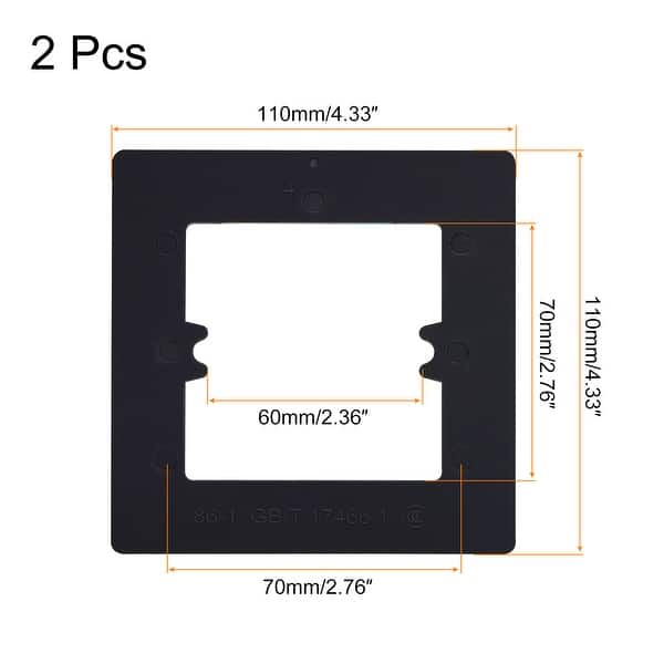 Switch Surround Plate Decoration Single Gang Acrylic Black 110mm x ...