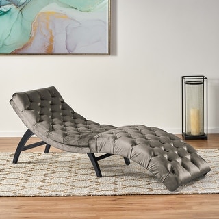Garret Tufted Velvet Chaise Lounge by Christopher Knight Home - Bed ...