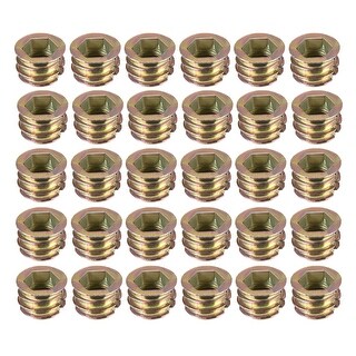 Threaded Insert Nuts Hex Socket M8 Internal Threads 10mm Length 30pcs ...