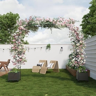 Outdoor Metal Wedding Arch Flowers Frame Backdrop Stand for Plant ...