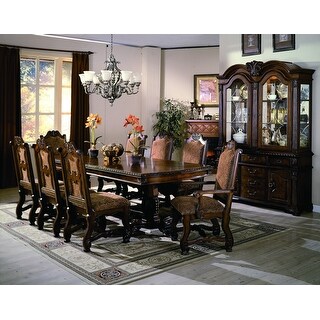 Shannah Renaissance Brown Traditional Extendable Dining Room Set - Bed ...