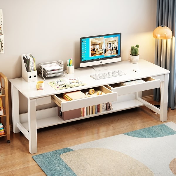 student writing table