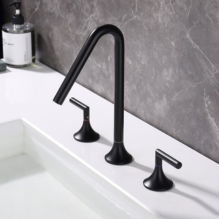 Modern 2-Lever Handle Deck Mounted Bathroom Sink Faucet - Bed Bath ...