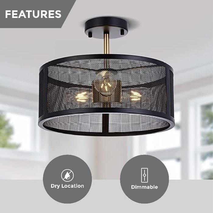 black bedroom light fitting