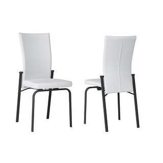 Somette Monique White and Black Motion-back Side Chair, Set of 2 - Bed ...