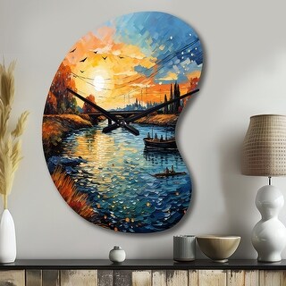 Vangogh The Bridge At Arles II - Vangogh Wall Clocks in Boomerang Shape ...