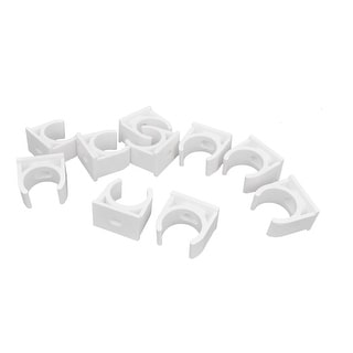 20mm Dia PVC Multi Function Pipe Clamps Clips Preloaded Nail 10Pcs ...
