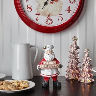 7.5" Resin "Merry Christmas" Chef Santa - Bed Bath & Beyond - 41975035