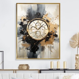 Designart "Minimalism Luxury Watch " Watches Framed Wall Art Living ...