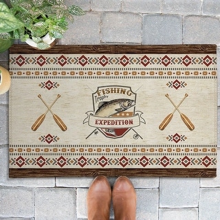Laural Home Fishing Expedition Outdoor Door Mat - Bed Bath & Beyond ...