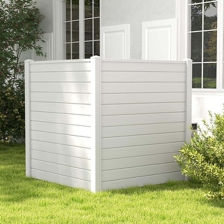 Outdoor PVC Privacy Fence Board with Metal Piles - Bed Bath & Beyond ...