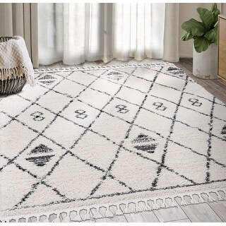 Abani Willow Moroccan Shag Cross-Cross Area Rug - Bed Bath & Beyond ...