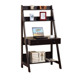 Ladder Desk w/ Countertop & Drawer Freestanding 2-Tier Ladder Shelf ...
