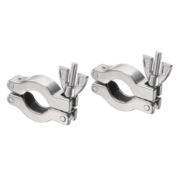 KF-16 Vacuum Clamp, 2 Pack Pipe Clamp with Wing Nut for Ferrule, Silver ...