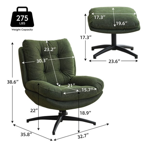 Swivel Accent Chair with Ottoman Rocker Chairs Ottoman Set Rocking ...