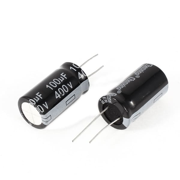 2 Pcs 100uF 400V Radial Leads Aluminum Electrolytic Capacitors 18x30mm ...