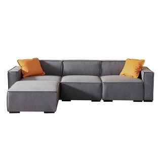 Modular Sofa L Shape Sofa & Chaise Sectional Couch with Convertible ...