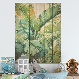 DESIGN ART "Watercolor Tropcial Plam Tree Collage" Coastal Tropical ...