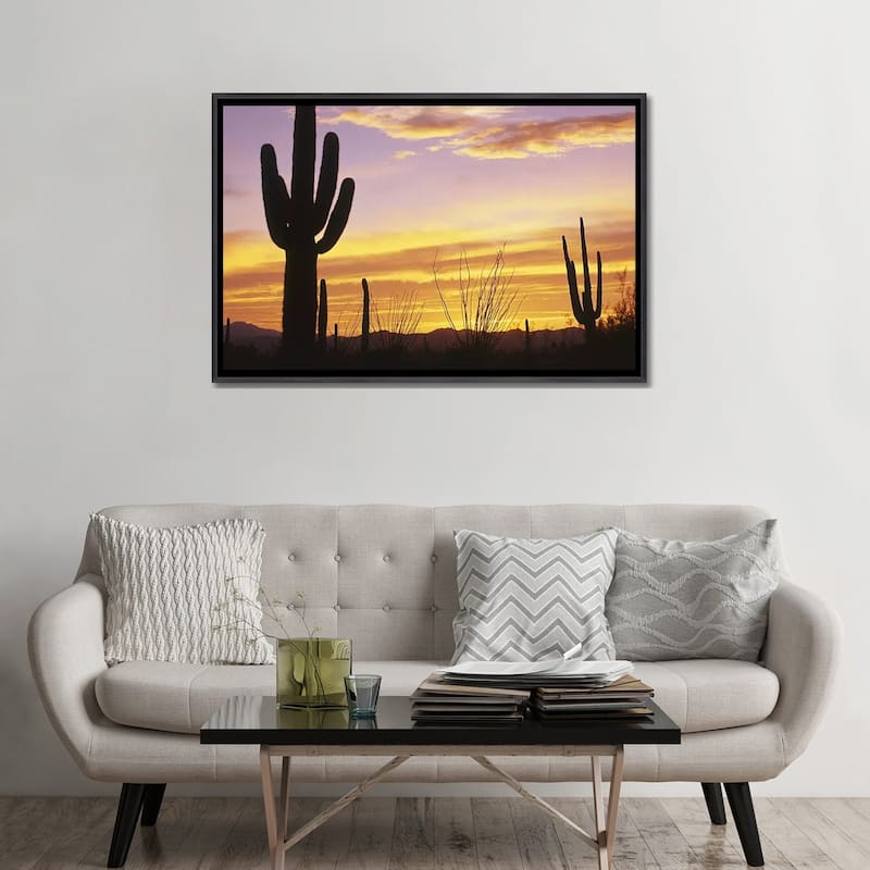 iCanvas "Sunset Saguaro Cactus Saguaro National Park AZ" by Panoramic ...