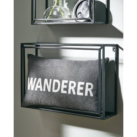 Wanderer Charcoal Pillow - Overstock - 32585458