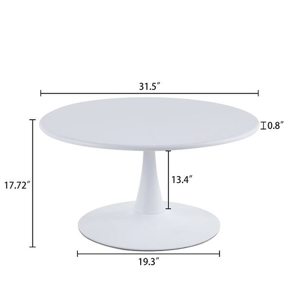 Modern Dining Table Metal Base Center Table Round Tulip Coffee Table ...