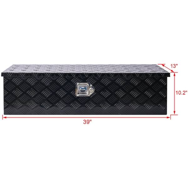Outdoor Aluminum Trailer Pickup Storage Tool Box with Lock Keys - Bed ...