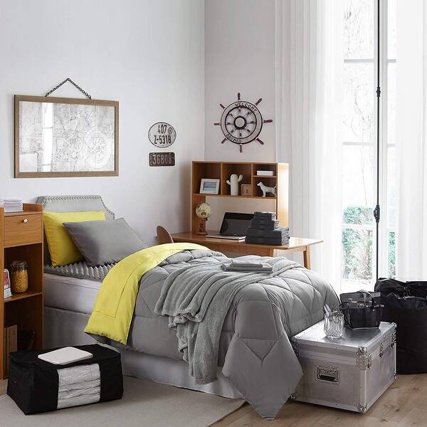 Ultimate Dorm Supplies Pack - Twin XL Limelight Yellow/Alloy Color Set ...
