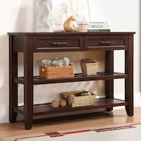 Acacia Wood Console Table with Cane Shelf - On Sale - Bed Bath & Beyond ...