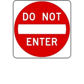 Lyle Do Not Enter Traffic Sign,30" x 30" R5-1-30HA - 1 Each - Bed Bath ...