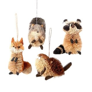 Set of 4 Buri Woodland Animal Christmas Ornaments 6" - Bed Bath ...