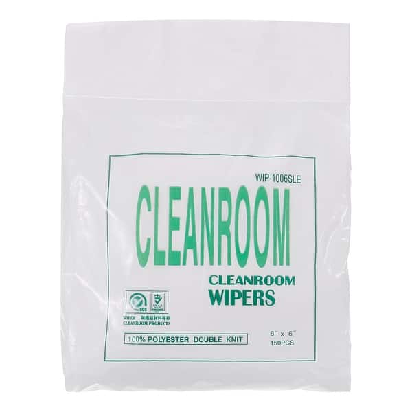 Clean Room Wiper 6"x6" Double Knit Polyester Laser Sealed Edge 1006S LE ...