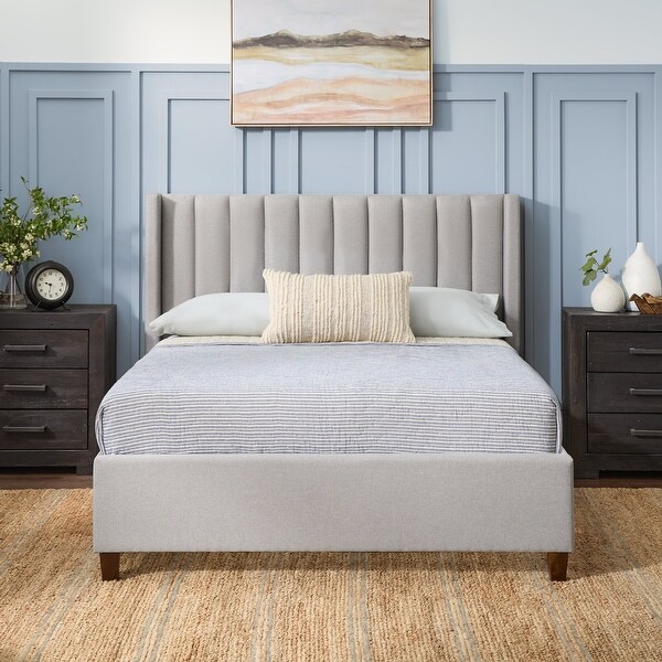 Vertical upholstered bed king store