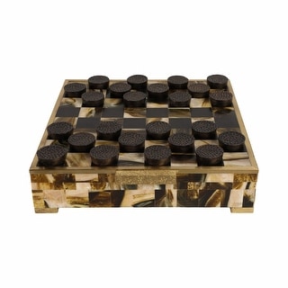 Sagebrook Home Elegant Allagash Horn Resin Checker Box Set for Timeless ...