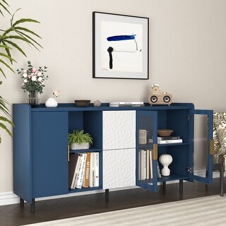 Storage Cabinet with 2 Drawers, 2 Open Storage Compartment - Bed Bath ...
