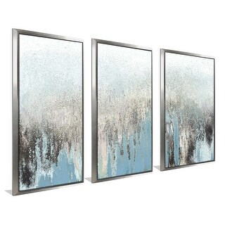 "Blue Lie's Pathway" Print on Floating Canvas Set of 3 - Bed Bath ...