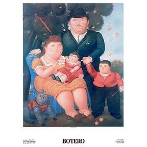 ''A Family'' by Fernando Botero Latino Art Print (37.5 x 26.75 in ...