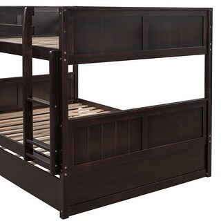 Espresso Full Over Full Separable Bunk Bed with Trundle, 79.5''L*57''W ...