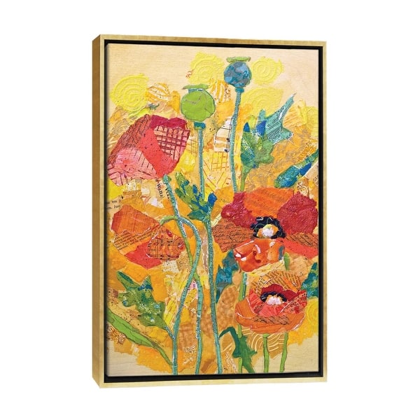 iCanvas "Poppy Collage I" by Elizabeth St. Hilaire Framed Canvas Print ...