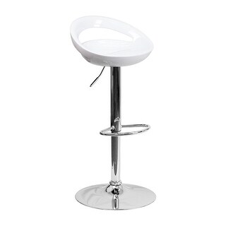 Plastic Adjustable Height Bar Stool With Chrome Base - Bed Bath ...