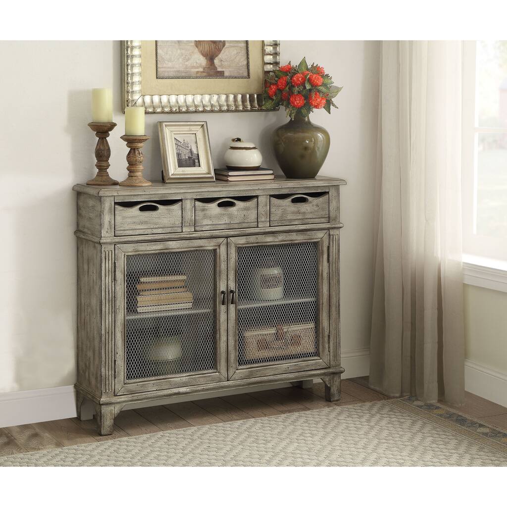 Console Table in Weathered Gray - Overstock - 35266383