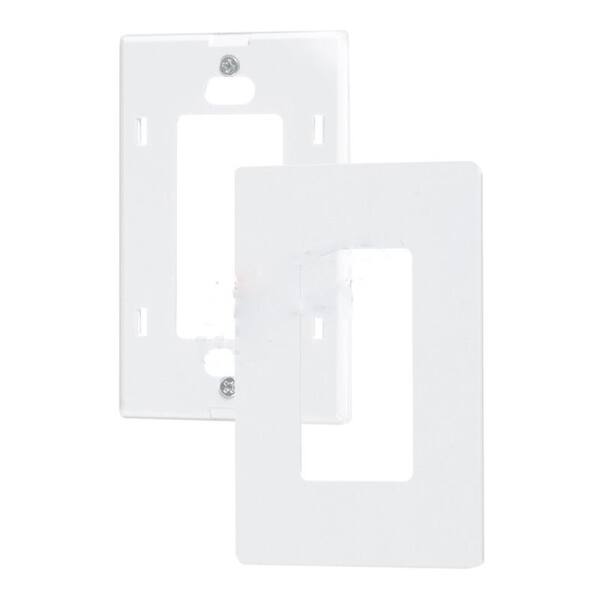 Rectangle White Electrical Switch Plate Plastic American Imaginations ...