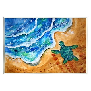 Stupell Abstract Turtle on Shore Wall Plaque Art Design by Sebastian ...