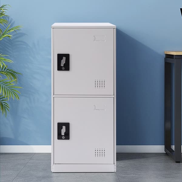 Vertical Locker with Padlock latche 2 Compartment Storage - Bed Bath ...