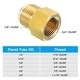 Flare Connector, SAE 45 Degree Flare Brass Adapter Flare Pipe Fitting ...