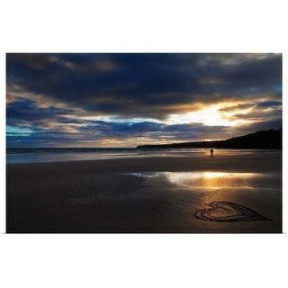 "Tramore Beach at Sunset, County Waterford, Ireland" Poster Print ...