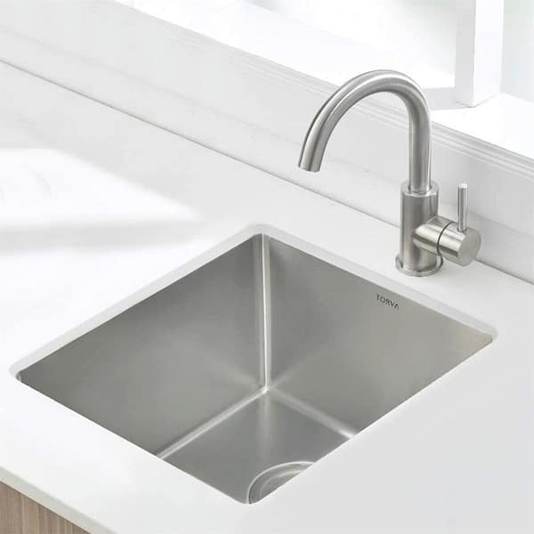Stainless Steel Wet Bar Prep Sinks Single Bowl Kitchen Sink - 13 x 15 x ...