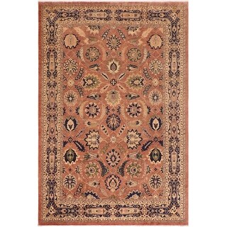 Classic Ziegler Blanca Orange Blue Hand-knotted Wool Rug - 9 ft. 11 in ...