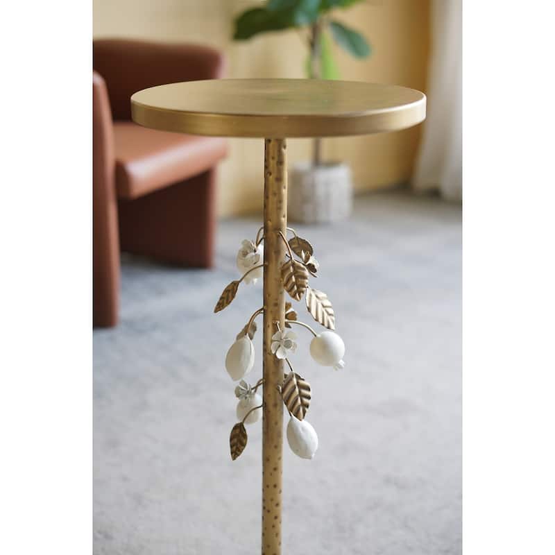 Gold White Tea Table Sofa Table Side Table for Living Room, Simple End ...