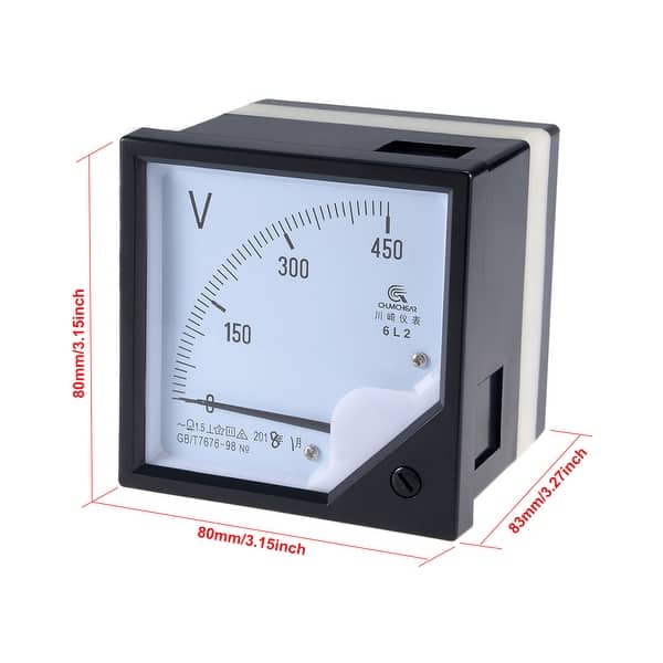 AC 0-450V Analog Panel Voltage Gauge Volt Meter 6L2 1.5% Error Margin ...